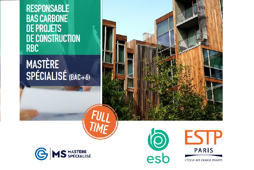 Mastère Spécialisé en partenariat avec l'ESTP début février 2023